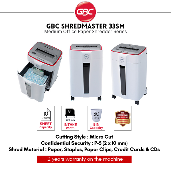 GBC Paper Shredder Shredmaster 33SM