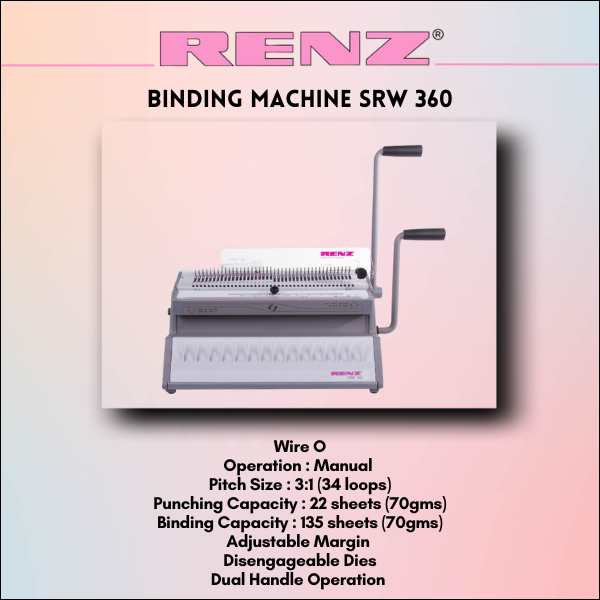 RENZ Manual Wire-O Bind SRW 360