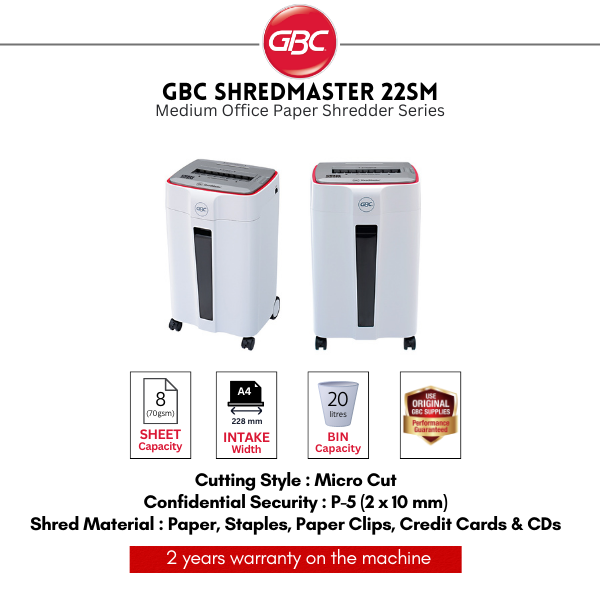 GBC Paper Shredder ShredMaster 22SM